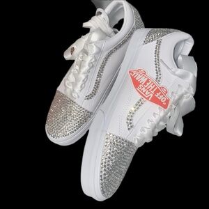 Vans | Shoes | Luxe Crystal Diamond Classic Slip On Vans All Sizes New ...